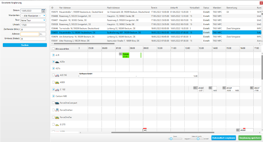 TARIS Dispatch - MPC-Software - Flottenmanagement, Disposition, Fahrtenvermittlung ...